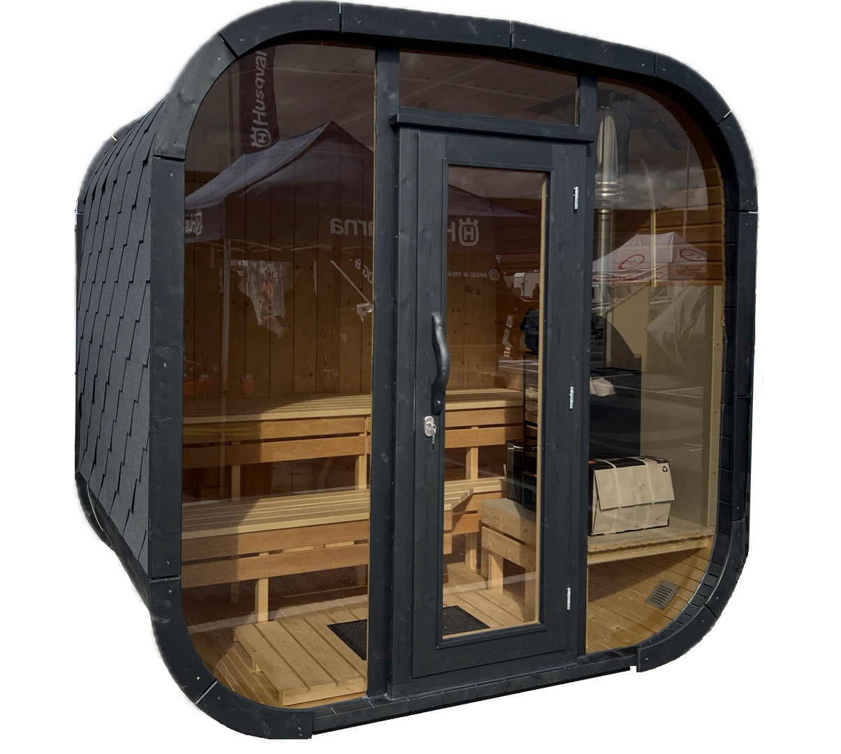 Bastu Kub Medium (4 pers) Monterad. – Nordiska Bryggor